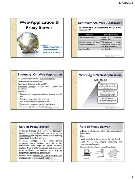 Web Application And Proxy Server Pdf