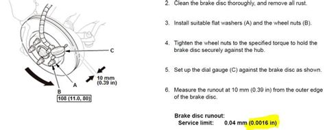 Braking Vibration Warped Rotor Parallelism Or Impregnated Brake Material Drive Accord