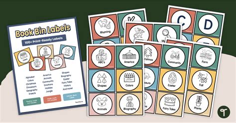 Classroom Library Book Bin Labels Teach Starter