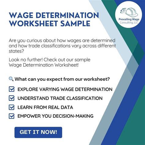 New Sample Worksheet For Wage Determination Prevailing Wage