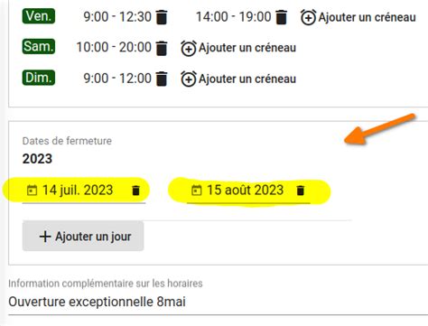 Modifier Les Horaires De Votre Enseigne Kiween