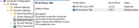 Cant Delete Deployed Printer From Gpo Windows Spiceworks Community