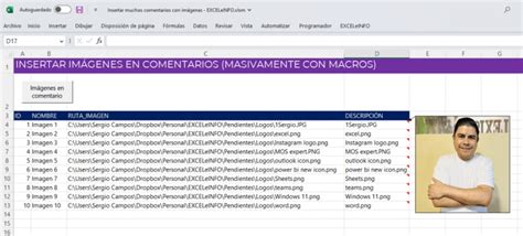 Insertar Varios Comentarios Con Imagen En Excel Usando Macros Sergio Alejandro Campos