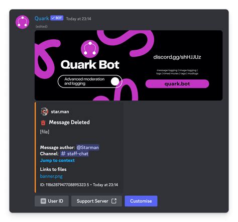 Home Quark Logger Discord Log Bot