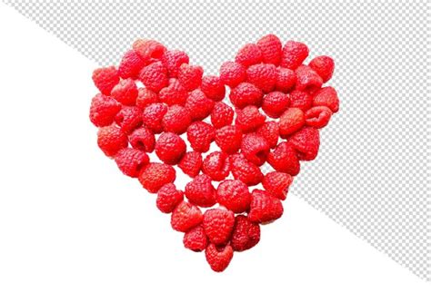 Raspberry Heart Pattern Premium Ai Generated Psd