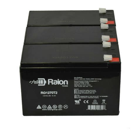 Raion Power 12V 7Ah Sentry PM1270-F1 SLA AGM Battery - 3 Pack ...