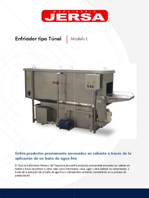 Enfriador Túnel Modelo L De Jersa Pdf Agua Science