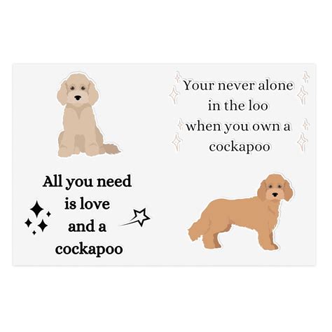 Cockapoo Sticker Sheet Cockapoo Quotes Cockapoo Mum T Dog Mum
