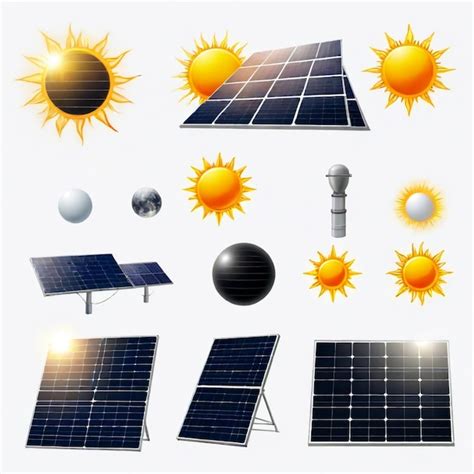Premium Vector Solar Vector Set White Background Isolated A High Qual