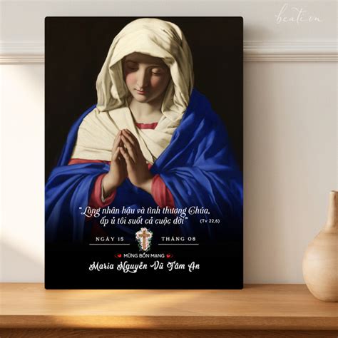 15 Mẫu Tranh Đẹp Quà Tặng Lễ Bổn Mạng Thánh Maria Beativn