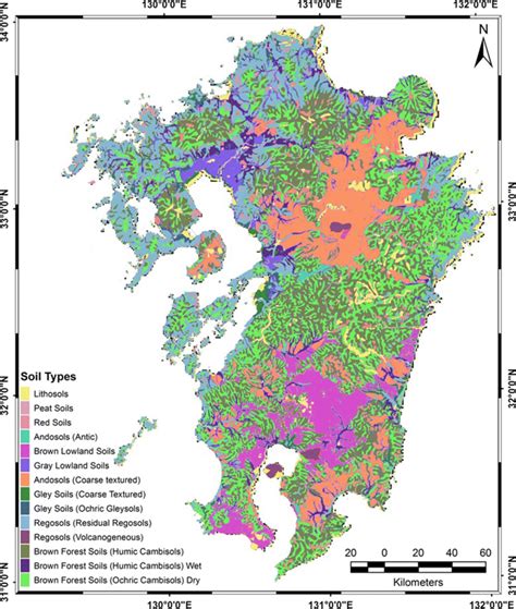 Soil Distribution Map Of The Study Area Download Scientific Diagram