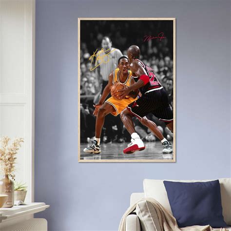 Michael Jordan Vs Kobe Bryant Poster Michael Jordan Poster Kobe