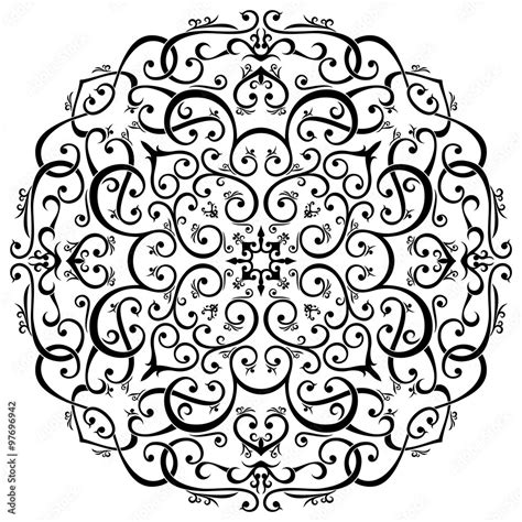 Arabic Batik Circle Stock Vector Adobe Stock