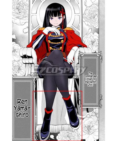 Mato Seihei No Slave Yamashiro Ren Black Cosplay Shoes