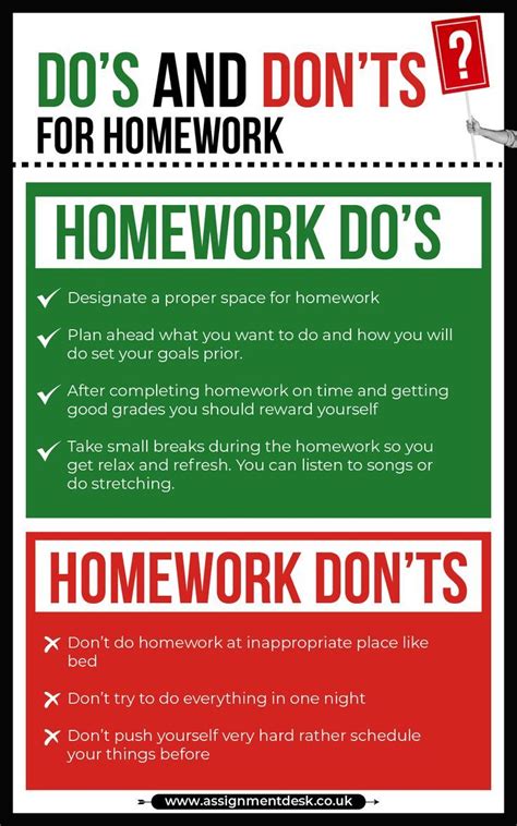 Dos And Donts For Doing Homework Do Homework Homework Help Homework