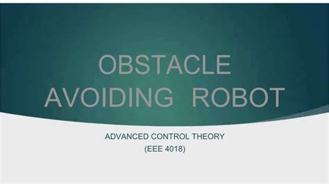 Pdf Obstacle Avoiding Robotdocx