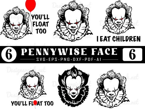 Pennywise Face Svg Bundle Pennywise Svg Bundle Best Quality Design