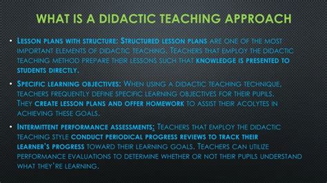 Ppt What Is A Didactic Teaching Approach Ingeniumedu Powerpoint