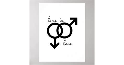 Same Sex Love Is Love Men Poster Zazzle