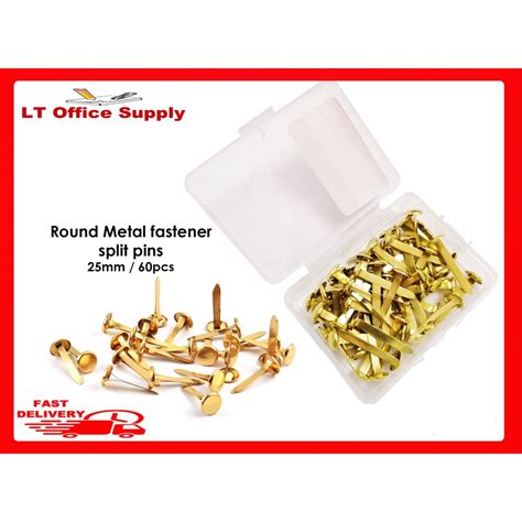 Round Metel Fastener Split Pins 25mm 60pcs Shopee Philippines