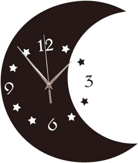 Dechous 3 Piezas De Relojes De Pared Decorativos De Pared Luna Sala