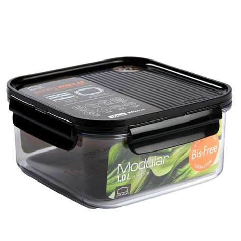 1lt Modular Square Container Crazy Plastics