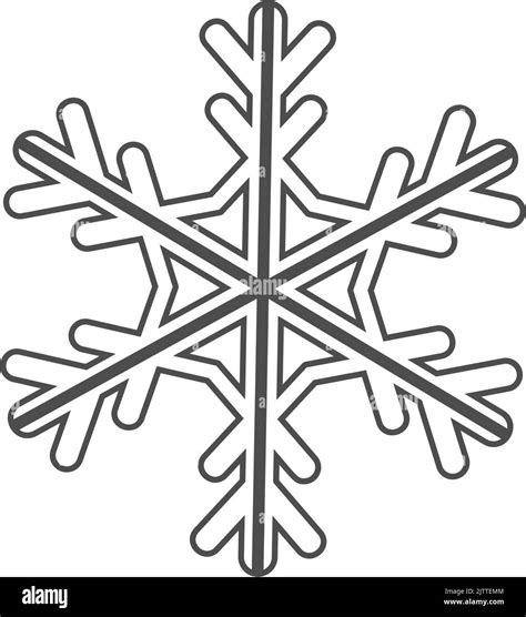 Snowflake Silhouette Icon Snow Flake Stencil Blueprint Stock Vector Image And Art Alamy