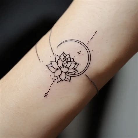 Moon And Lotus Tattoos Meaning Symbolism 105 Designs Hbtat2
