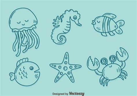 Sea Animals Outline Vector Art Icons And Graphics For Free Download