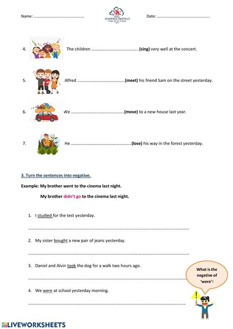 Simple Past Af Free Interactive Worksheets 5445965