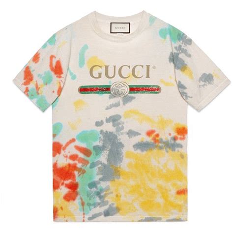 Gucci Gucci Print Cotton T Shirt 410 Liked On Polyvore Featuring