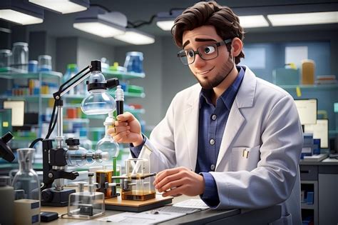 Premium Photo Scientist Man Conducting Research In A Lab
