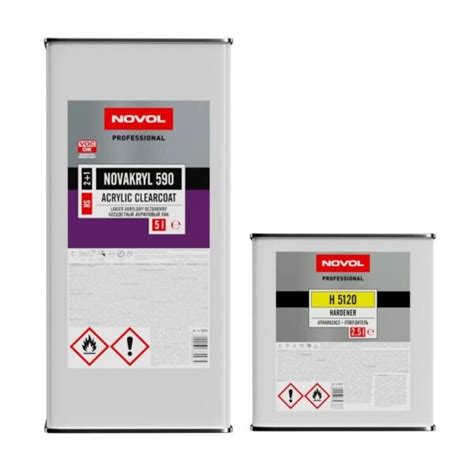 Novol Acrylic Clearcoat Lacquer 590 Kit 5 Litre - Autofactors Waterford