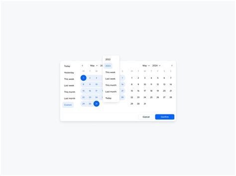 date picker components 📅 by dmitry sergushkin on dribbble