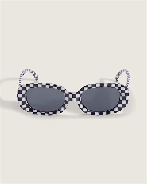 Checkerboard Wheeling Sunglasses In Black White Vans