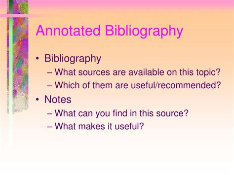 Ppt Annotated Bibliography Powerpoint Presentation Free Download Id624868
