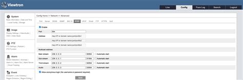 how to enable ip camera streaming to website