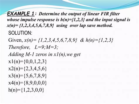 overlap save method and overlap add method in dsp pptx