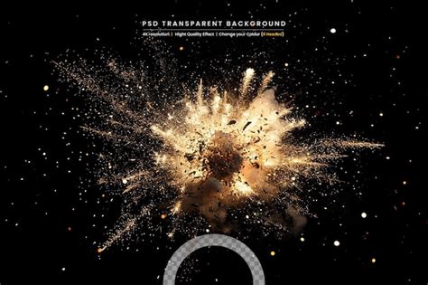 Abstract Explosion Glowing Particles Premium Ai Generated Psd