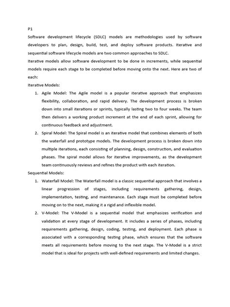 Sdlc Task 1 Break Down Pdf Software Development Process Agile Software Development