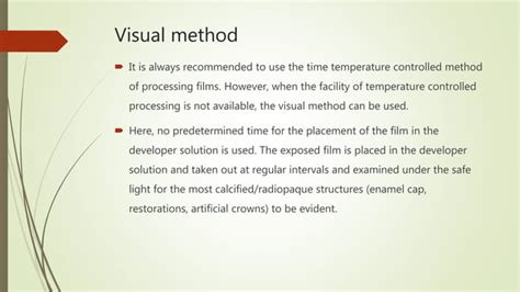 Radiographic Processing And Dark Room Pptx