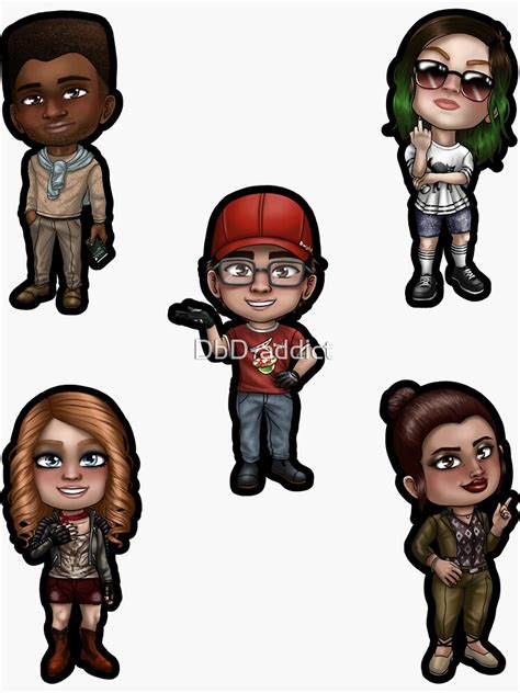Dead By Daylight Chibi Survivor Set 1 5pcs Stickerundefined By Dbd Addict Redbubble