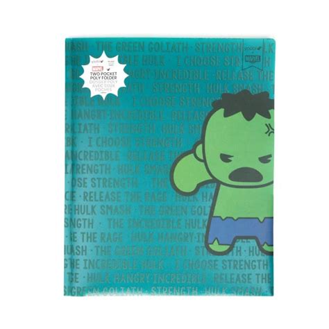 Yoobi X Marvel Avengers The Hulk Poly Folder Crown Office Supplies