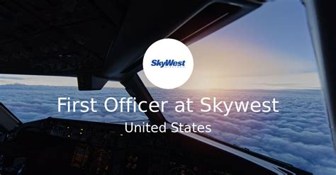First Officer At Skywest Airline Crew Jobs