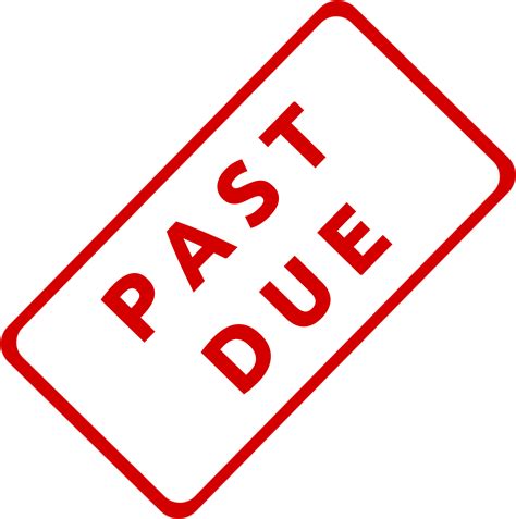 Clipart Past Due Business Stamp 1