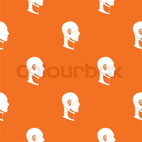 Cervical Collar Pattern Repeat Seamless In Orange Color For Colourbox