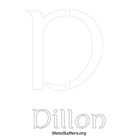Dillon Free Printable Name Stencils With 6 Unique Typography Styles And