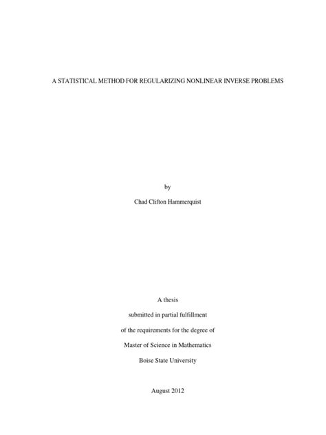 Nonlinear Inverse Problems Regularization Pdf Inverse Problem Theoretical Computer Science