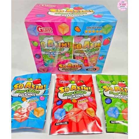 30pcs So Asim Sour Cubes Candy Loot Bag Fillers Paninda Giveaways Party Favors Shopee