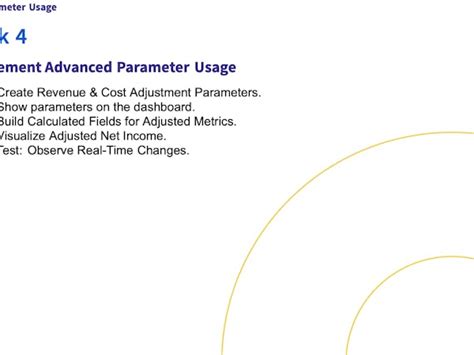 financial reporting with tableau parameters and filters